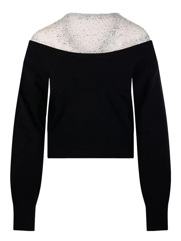 Giuseppe Di Morabito Embellished V-neck Sweater - Black
