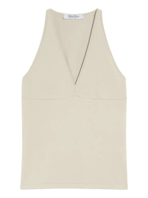 Max Mara V-neck Sleeveless Top - Acid Green