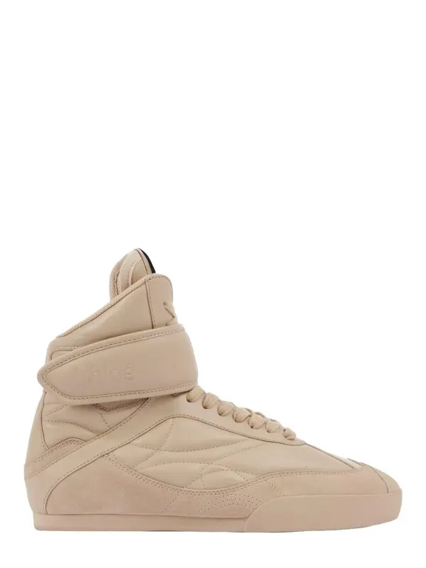 Chloé High-top Sneakers With Logo Belt - Pink Tea   Select Size