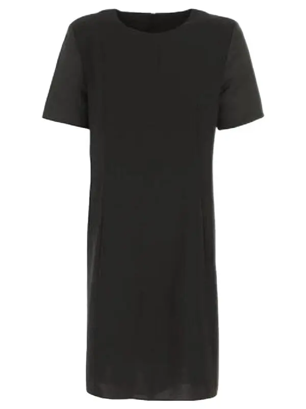 Emporio Armani Round Neck Short-sleeved Dress - Black