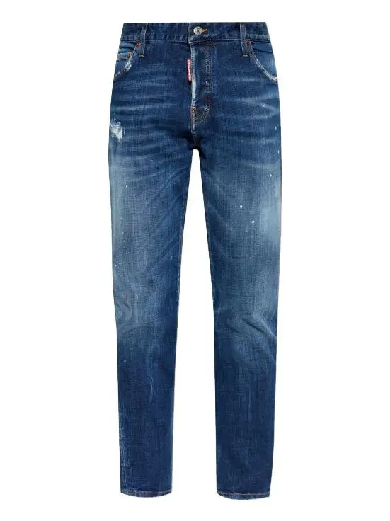 Dsquared2 Slim-fit Distressed Jeans - Navy Blue