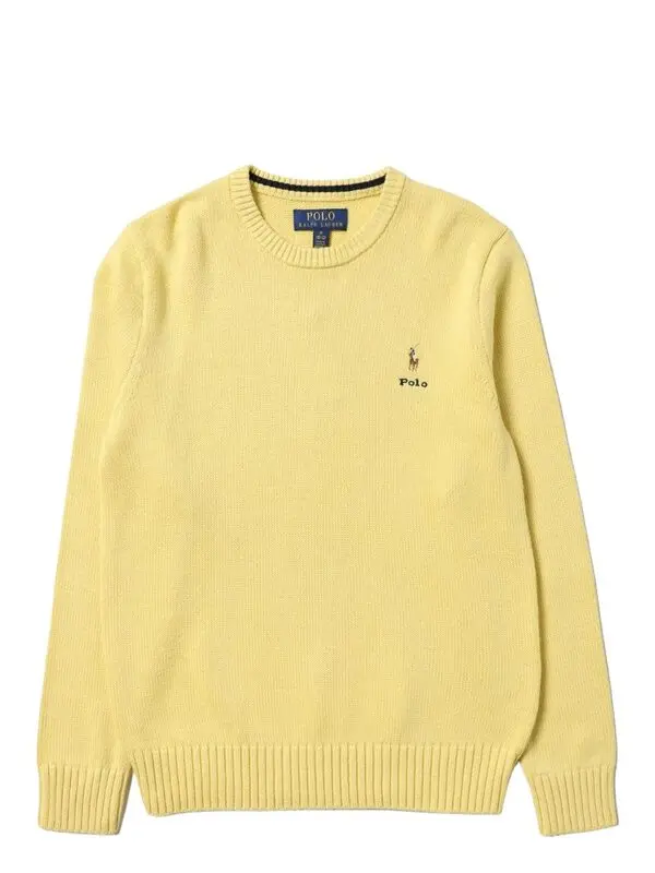 Polo Ralph Lauren Embroidered Logo Crewneck Jumper - Yellow