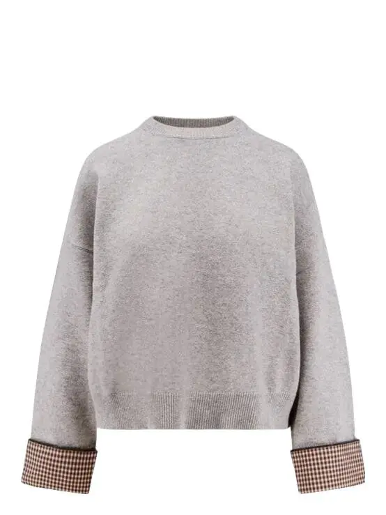 Brunello Cucinelli Long Sleeve Crew Neck Sweater - Grey