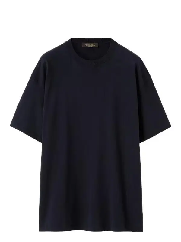 Loro Piana Short-sleeved Crewneck T-shirt - Navy Blue