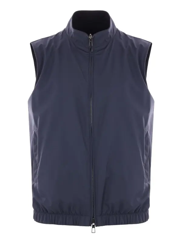 Loro Piana Zipped Reversible Gilet - Navy Blue