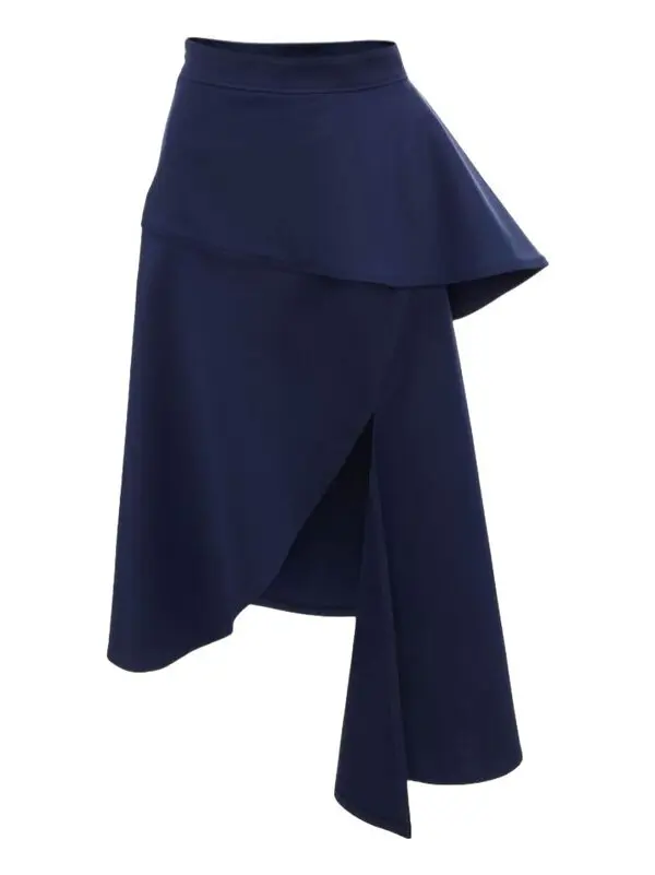 J.W.ANDERSON Peplum Waist Asymmetric Skirt - Black