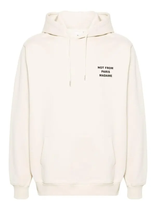 Drole De Monsieur Hooded Sweatshirt - White