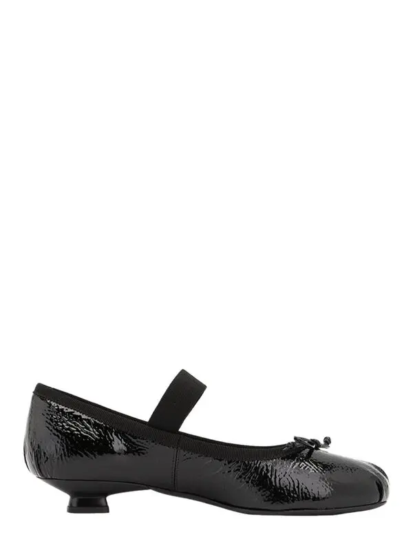 Miu Miu Round Toe Ballet Flats - Black