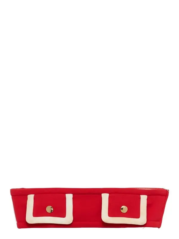Prada Strapless Knitted Top With Flap Pockets - Red