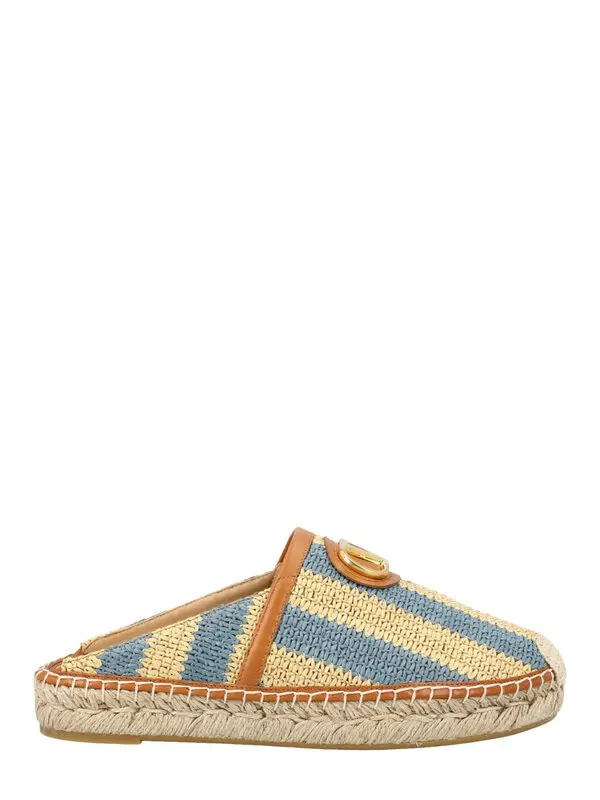 Valentino Garavani Vlogo Signature Slip-on Flat Espadrille - Nude