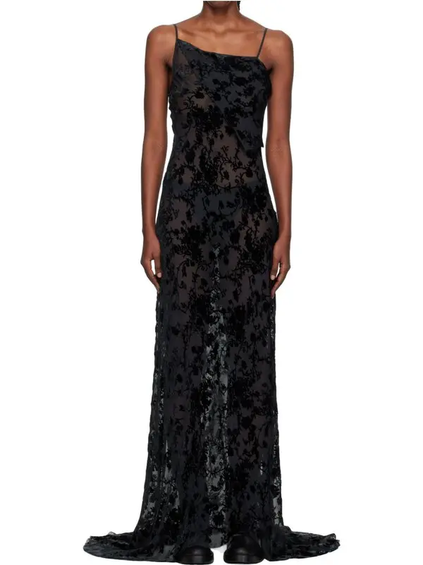 ANN DEMEULEMEESTER Bias Slip Dress - Black