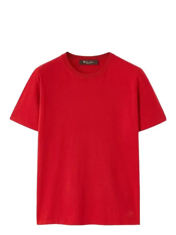 Loro Piana Angera Crew Neck T-shirt - Candy Apple Red