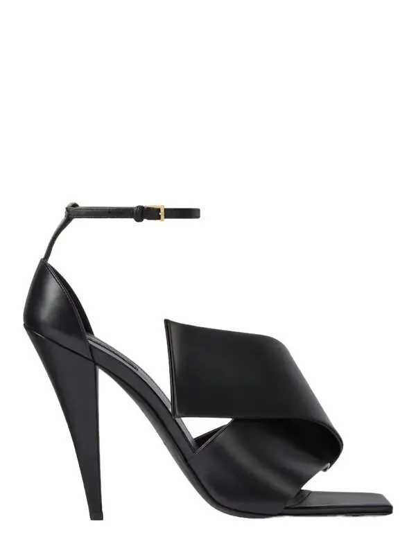 Givenchy Sliced Square Heeled Sandals - Black