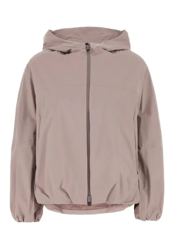 Herno Zip-up Hooded Jacket - Nude