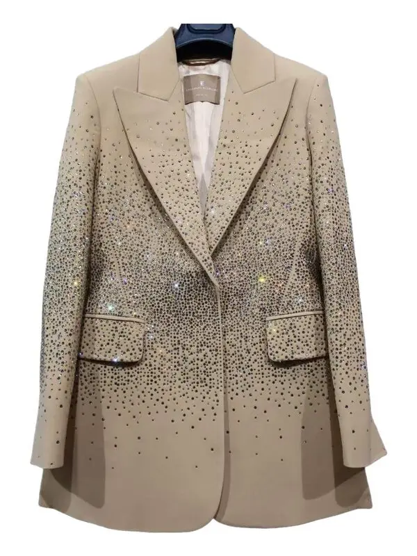 Ermanno Scervino Crystal-embellished Single-breasted Blazer - Nude