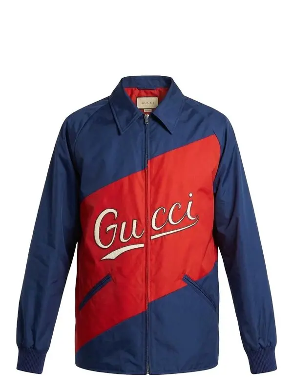 Gucci Logo Script Shirt Jacket - Blue