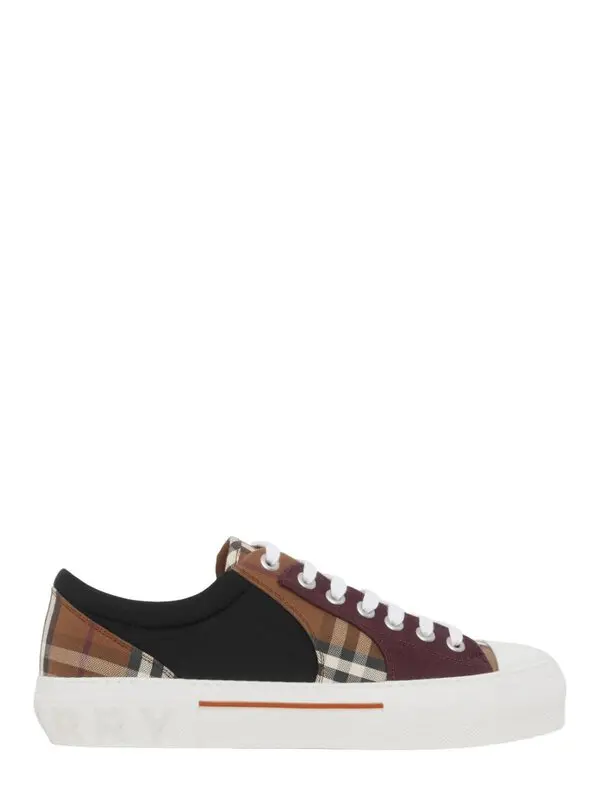 Burberry Vintage Check Patchwork Sneakers - White