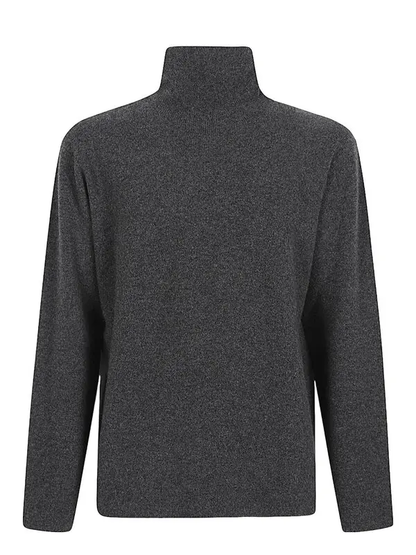 THE ROW High Neck Long Sleeve Knitwear - Black