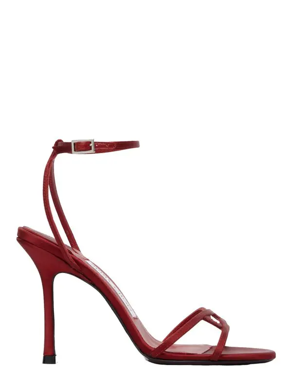 JIMMY CHOO Leo 100 Sandals - Ruby Red