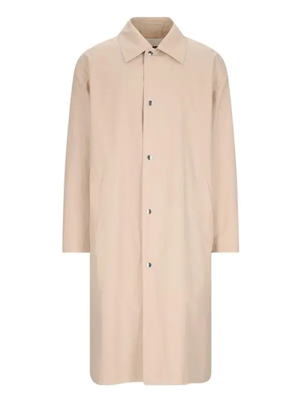 JIL SANDER Buttoned Long Coat - Beige