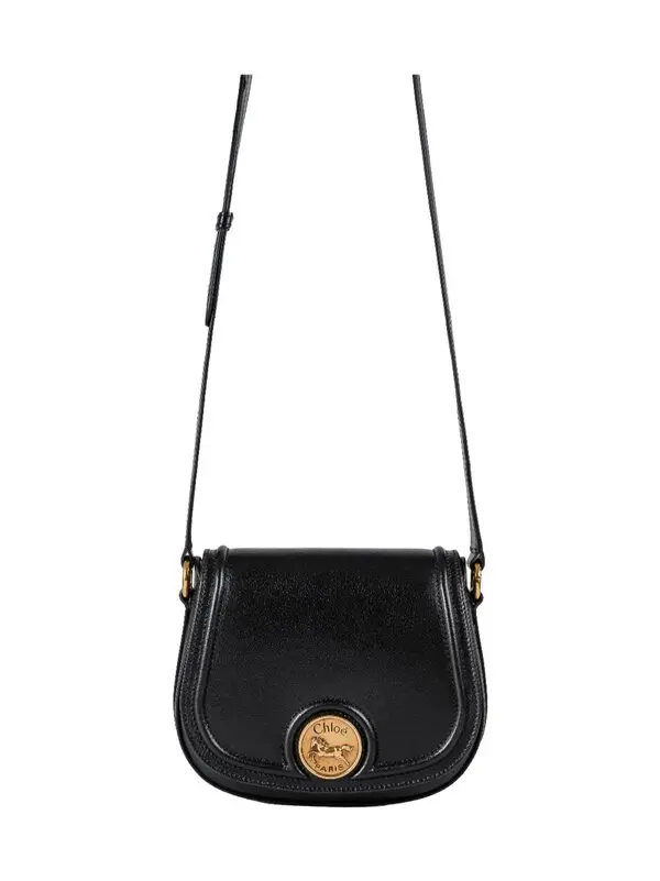 Chloé Horse Medal Saddle Crossbody Bag - Black