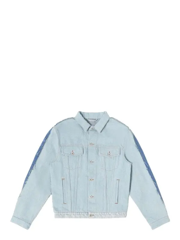 Heron Preston Patchwork Denim Jacket - Blue