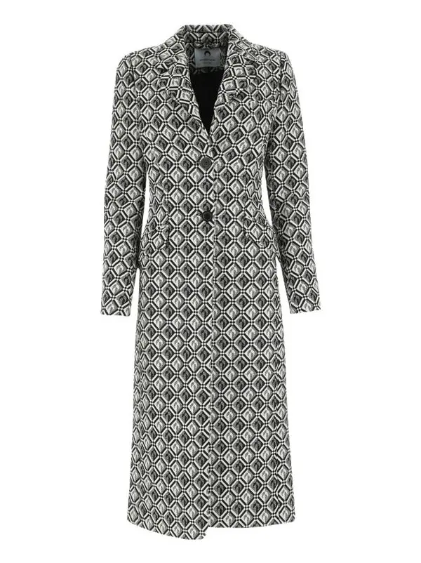 MARINE SERRE Long-sleeved Coat - Gray