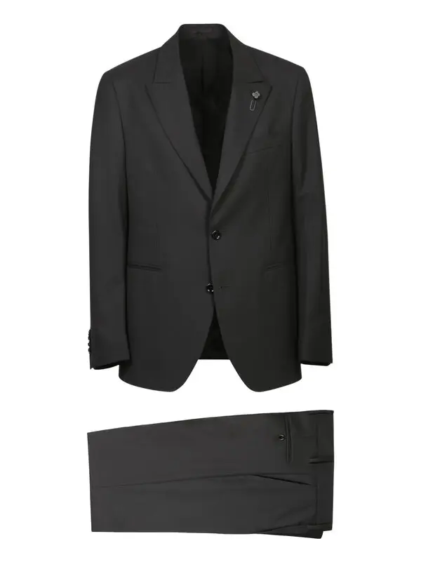 LARDINI Single Breasted Two-piece Suit - Black