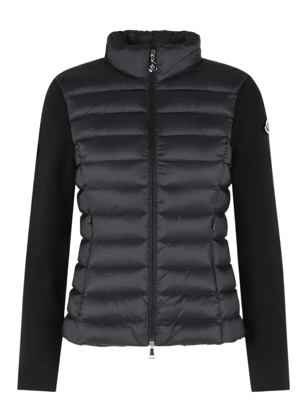 Moncler Quilted Zip-up Cardigan - Black