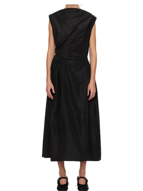 Simone Rocha Draped Long Dress - Black