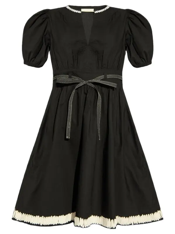 Ulla Johnson Puff Sleeve Mini Dress - Black