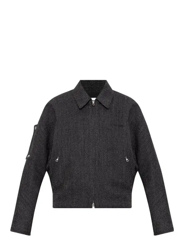 COURREGES Long Sleeve Zip Jacket - Black
