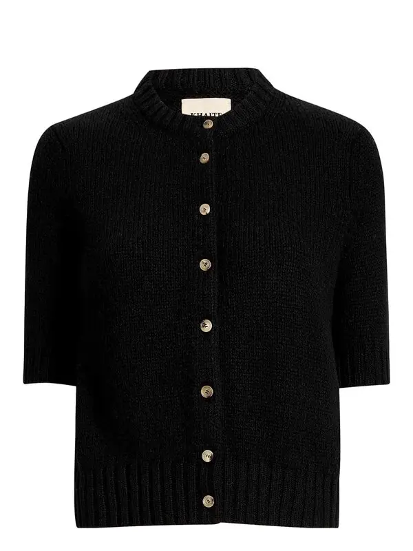 Khaite Nora Short-sleeved Cardigan - Black