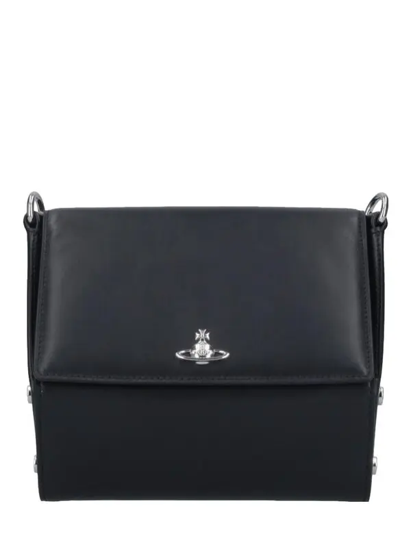 VIVIENNE WESTWOOD Orb Plaque Shoulder Bag - Black