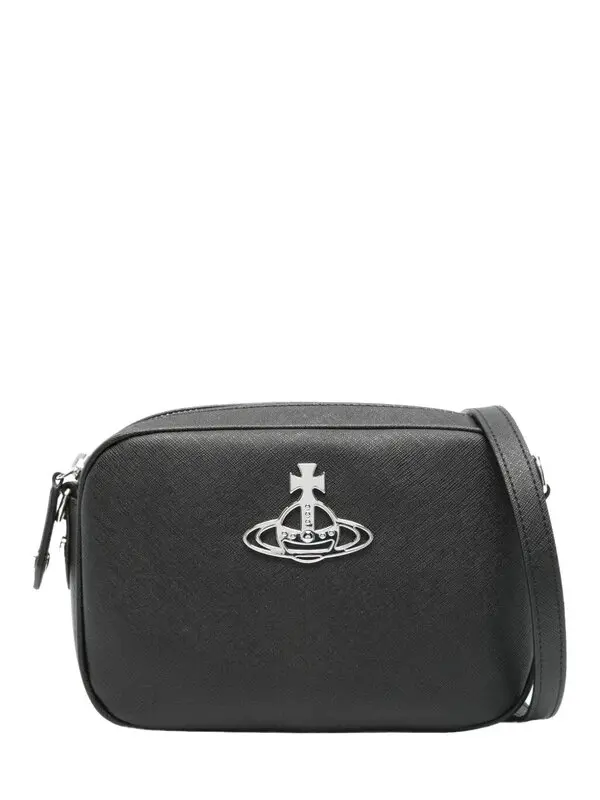VIVIENNE WESTWOOD Anna Logo Plaque Crossbody Bag - Black