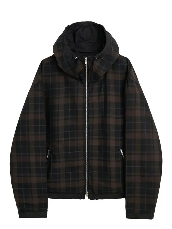 Our Legacy Check Hooded Zip-up Jacket - Black