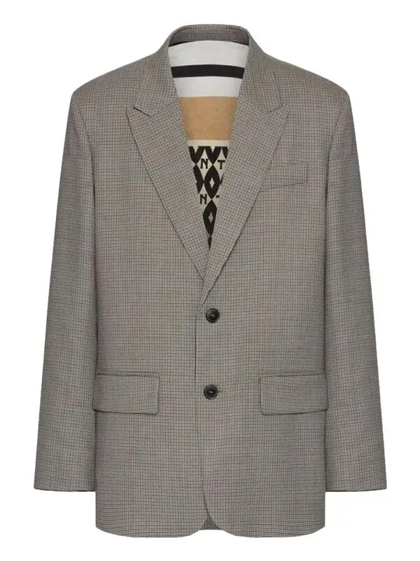 Valentino Garavani Peak-lapel Single-breasted Blazer - Gray
