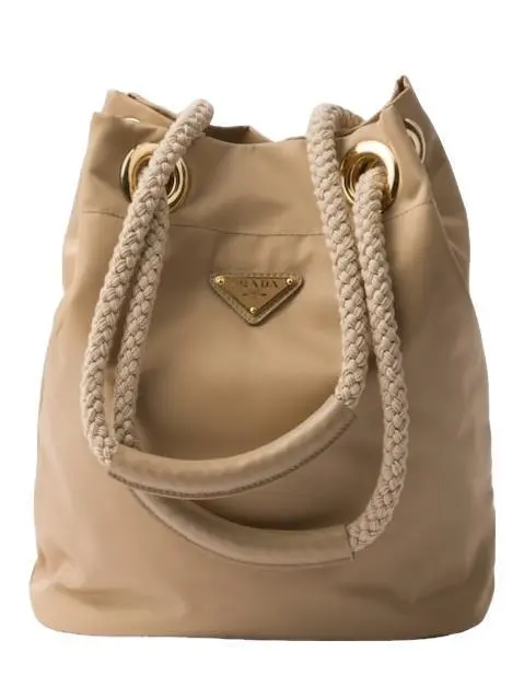 Prada Re-nylon Small Bucket Bag - Camel Brown