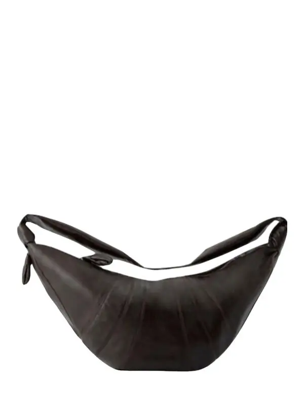 LEMAIRE Large Leather Shoulder Bag - Black
