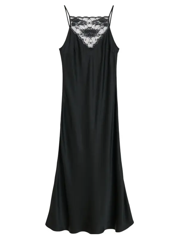 BY MALENE BIRGER Lace Detail Maxi Dress - Black