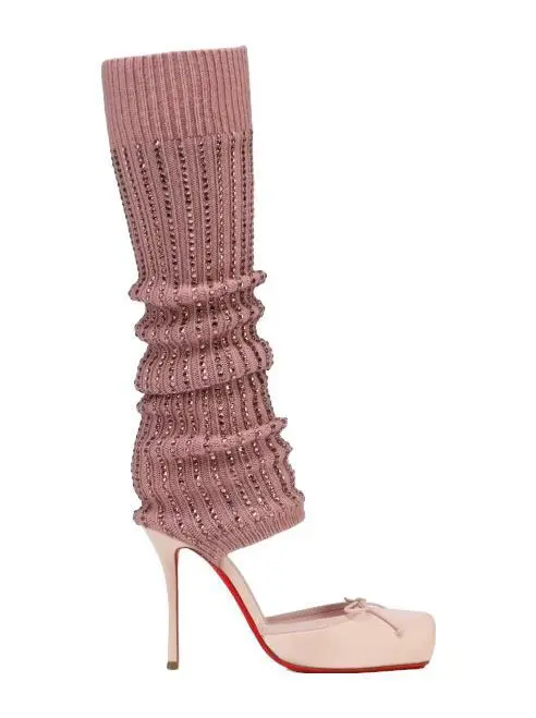 CHRISTIAN LOUBOUTIN Cassia Annmac High Heels With Embellished Legwarmer Sleeves - Poupee