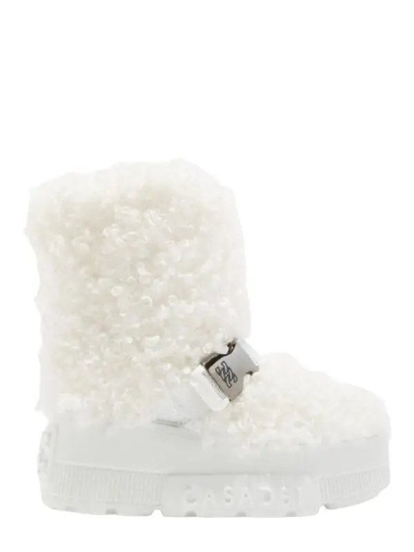 Casadei Buckled Chunky Boots - White