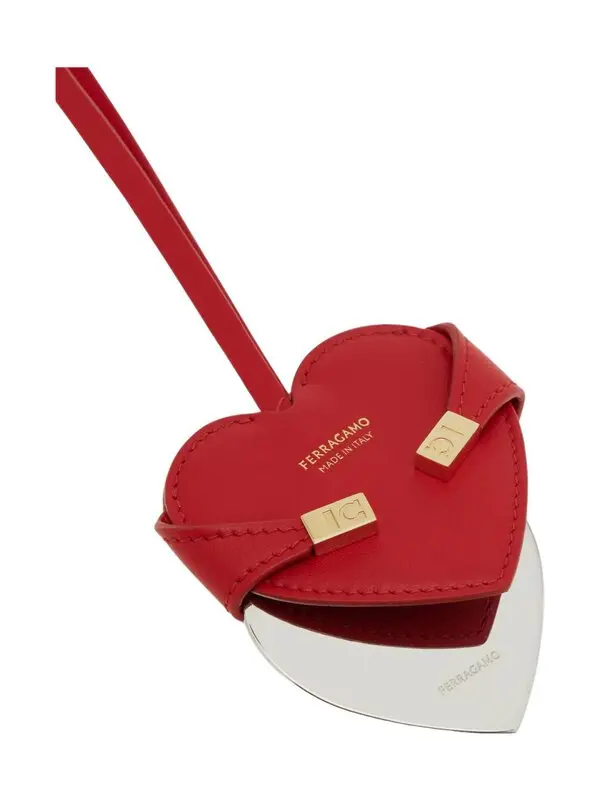 FERRAGAMO Hug Heart Mirror Charm - Flame Red