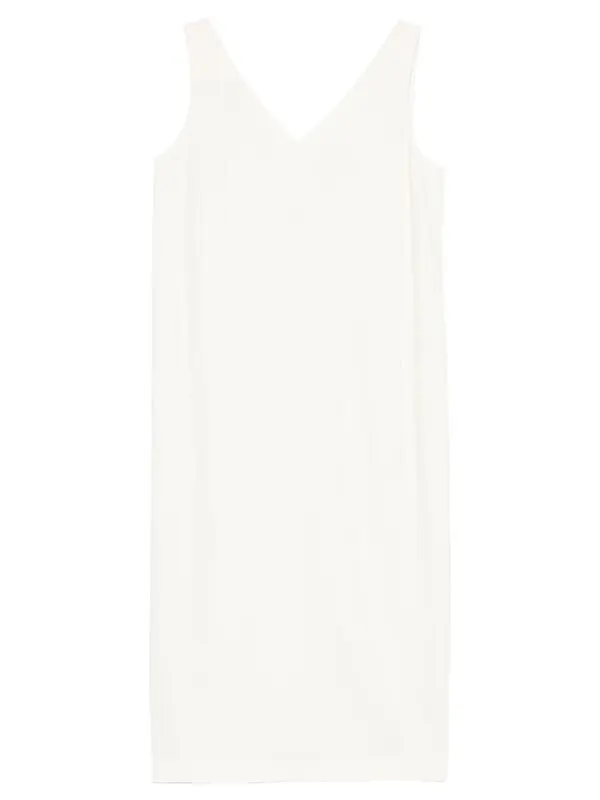 Theory V-neck Sleeveless Midi Dress - White