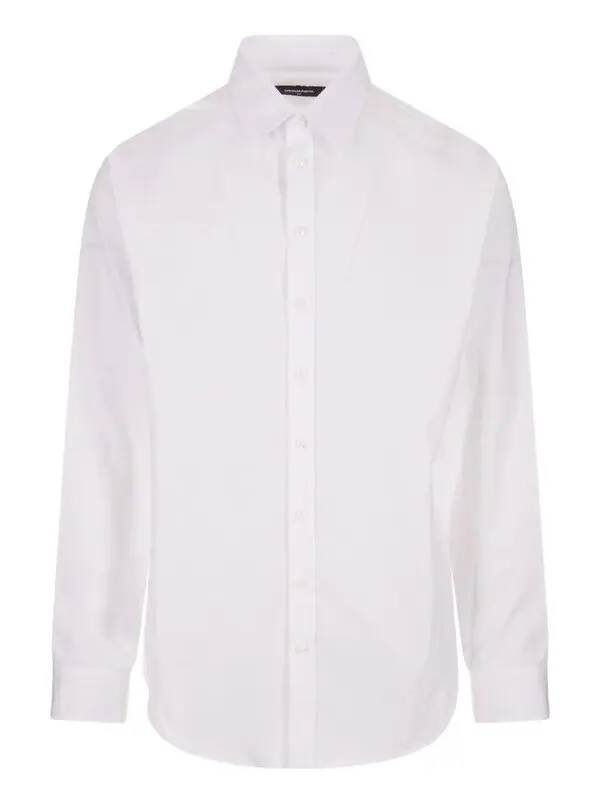 Dsquared2 Logo Printed Long Sleeved Shirt - White