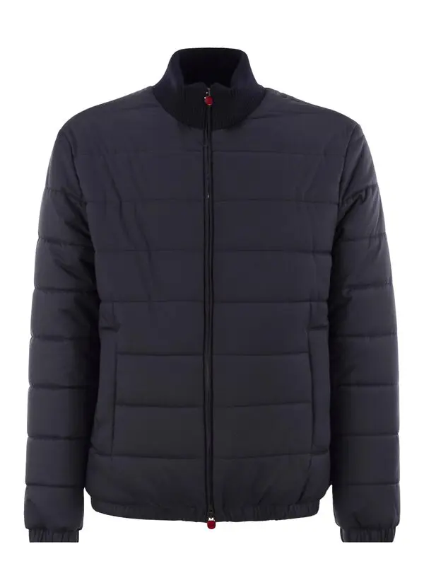 Kiton Zip-up Padded Bomber Jacket - Black