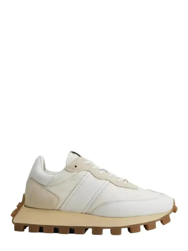 TOD'S Patchwork Detail Sneakers - Nude