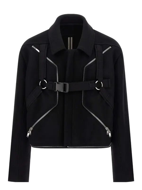 Rick Owens Blixa Jumbo Mac Zipped Coat - Black