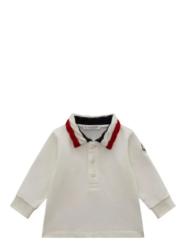 Moncler Long Sleeve Polo Shirt - White