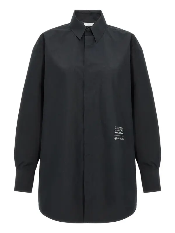 MM6 MAISON MARGIELA X SALOMON Numeric Print Long Sleeve Shirt - Black